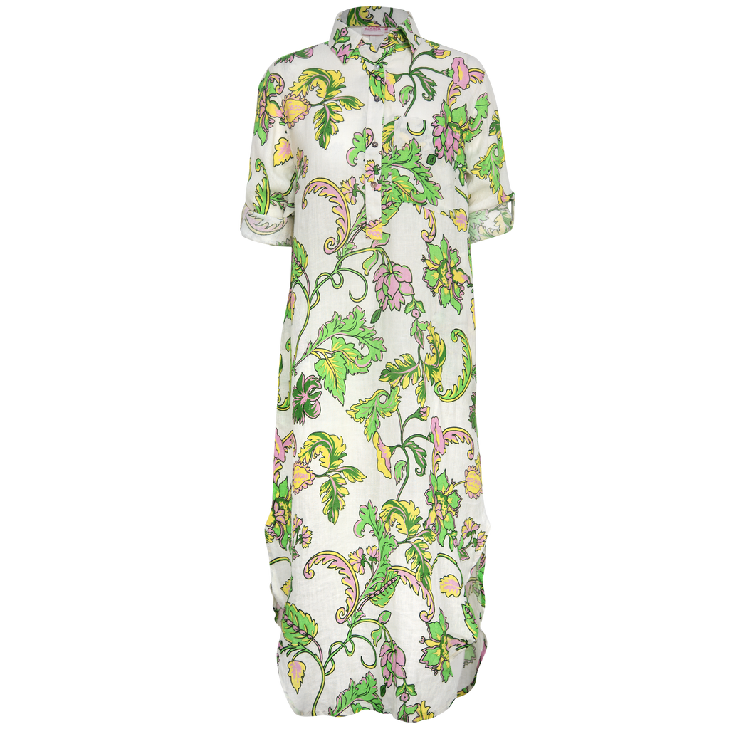 Melissa Shirt Dress Tholem 100% Linen – Indian Summer